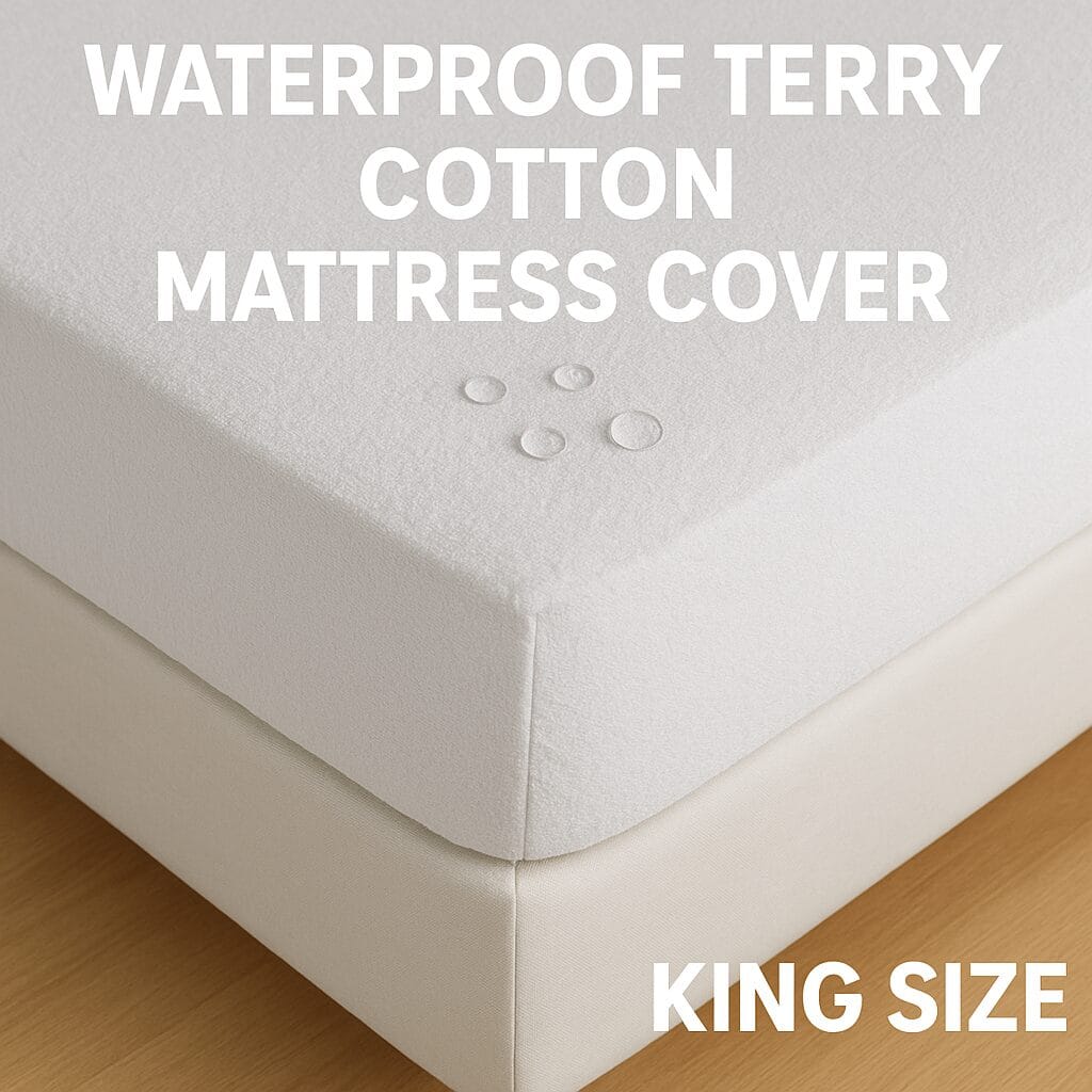 Waterproof Terry Cotton Mattress Covers 2026 in Pakistan – King Size ...